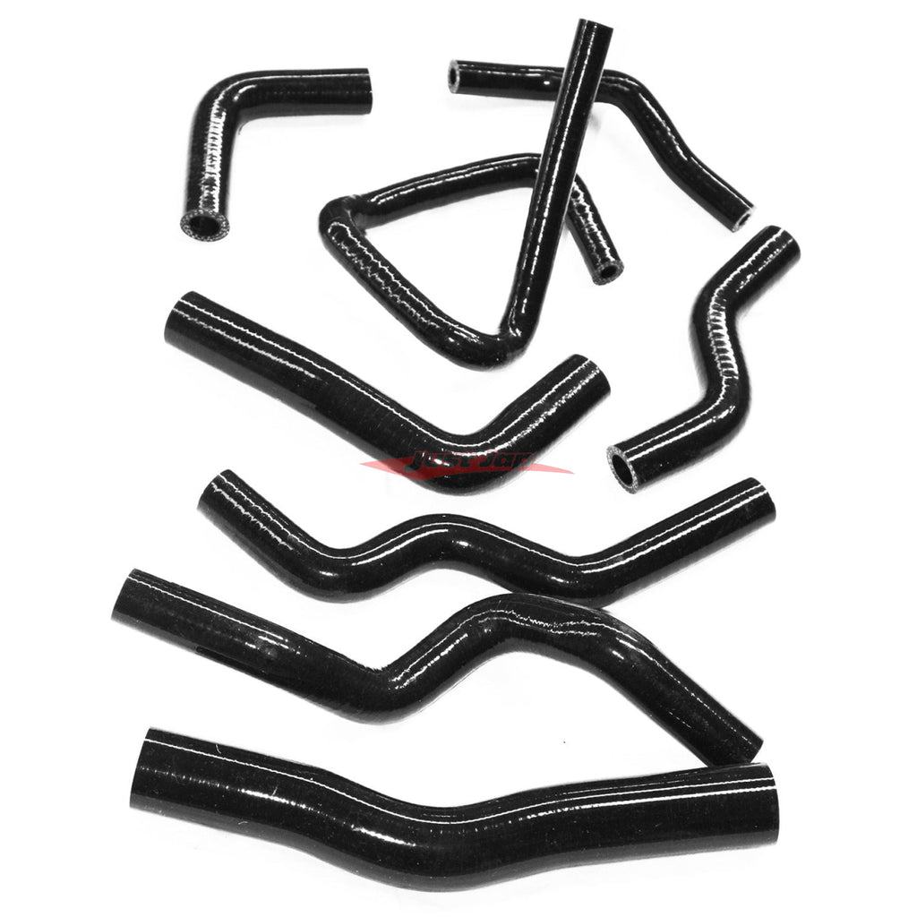 Cooling Pro Silicone 8 Piece Engine Water Heater Hose Kit (Black) Fits ...