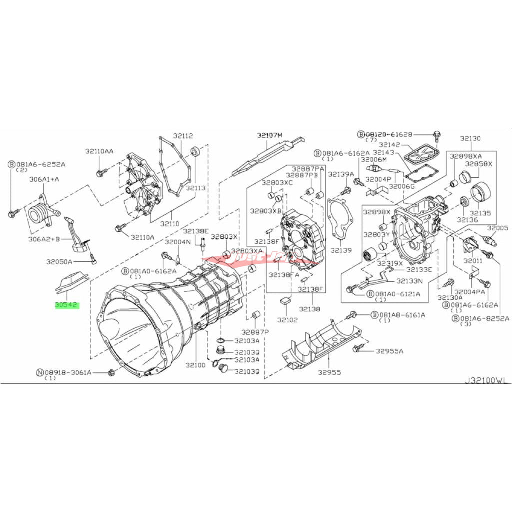 Genuine Nissan Concentric Slave Dust Boot Fits Nissan Z33/Z34/V36 350Z ...