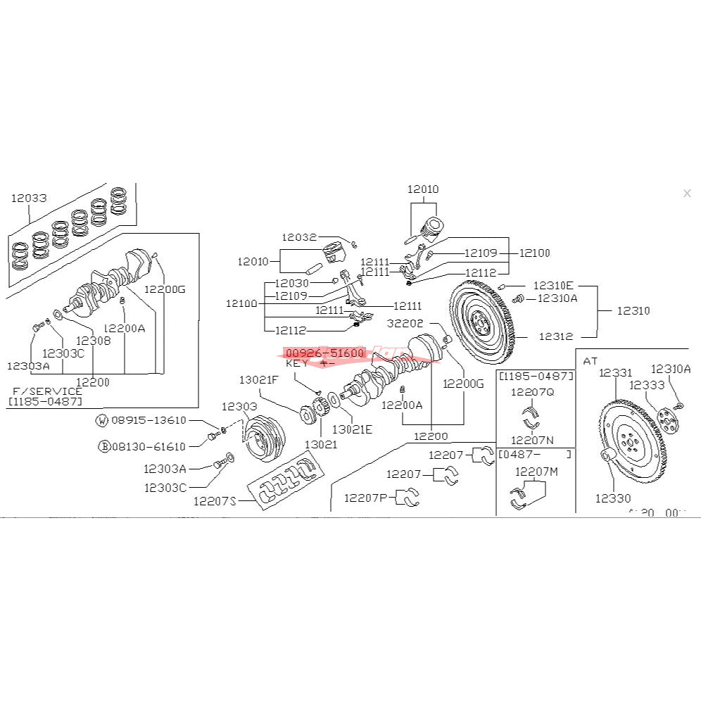 Genuine Nissan Crankshaft Woodruff Key Fits Nissan CA – Just Jap