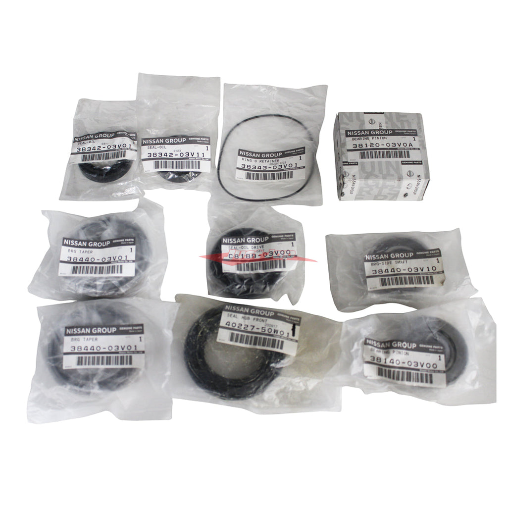 Genuine Nissan Front Differential Bearing & Oil Seal Rebuild Kit (F160 ...