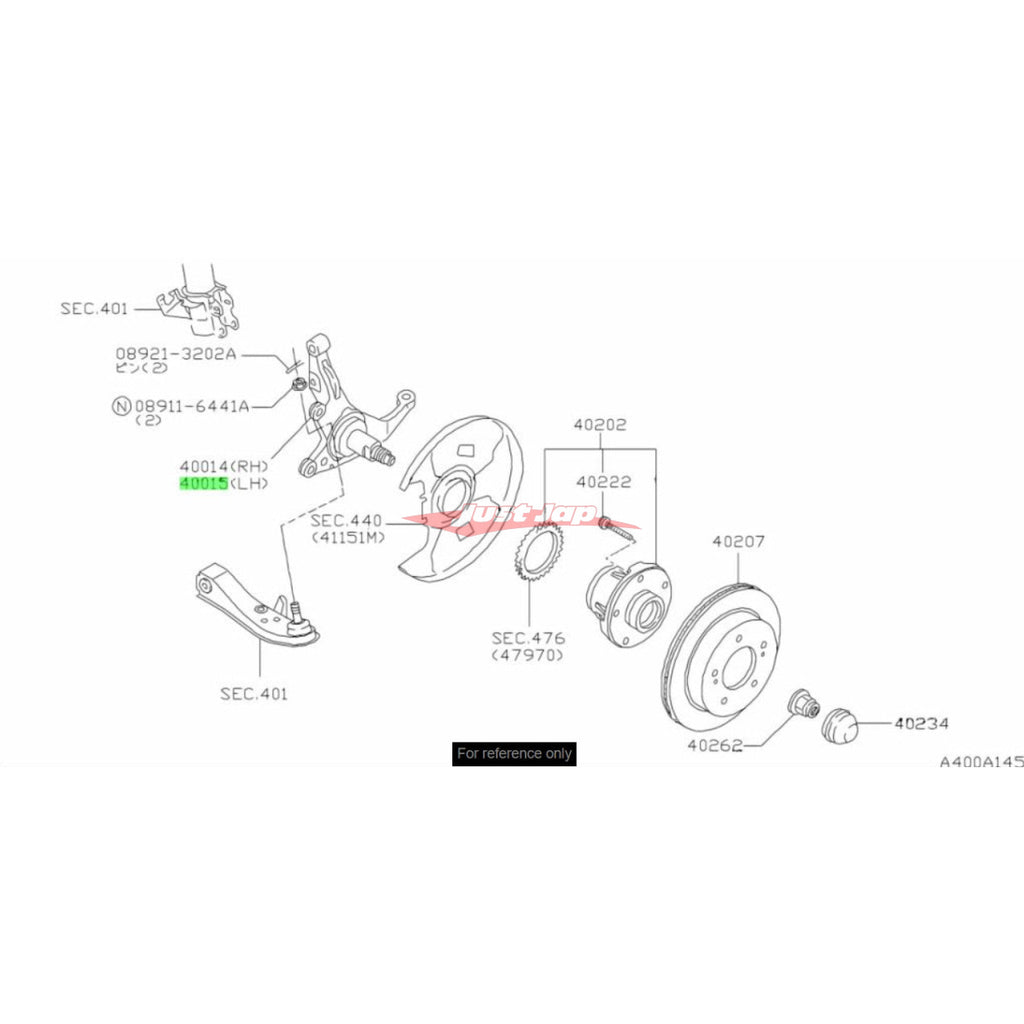 Genuine Nissan Front Spindle/Knuckle L/H Fits Nissan Silvia S14/S15 ...