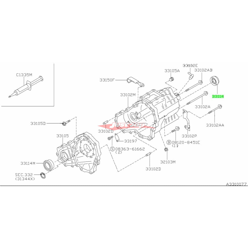 Genuine Nissan Transfer Case Rear TailShaft / Output Shaft Oil Seal Fi ...