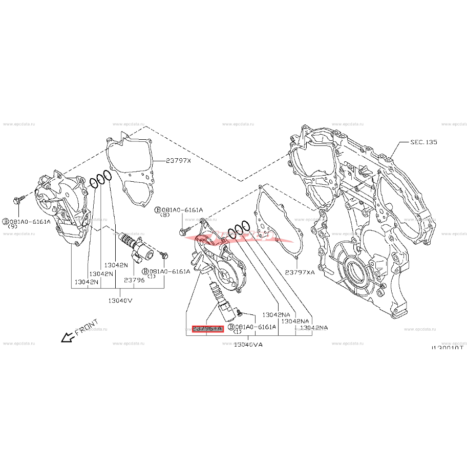 Genuine Nissan VCT Solenoid (L/H) Fits Nissan V36 Skyline, Z33 350Z Se ...
