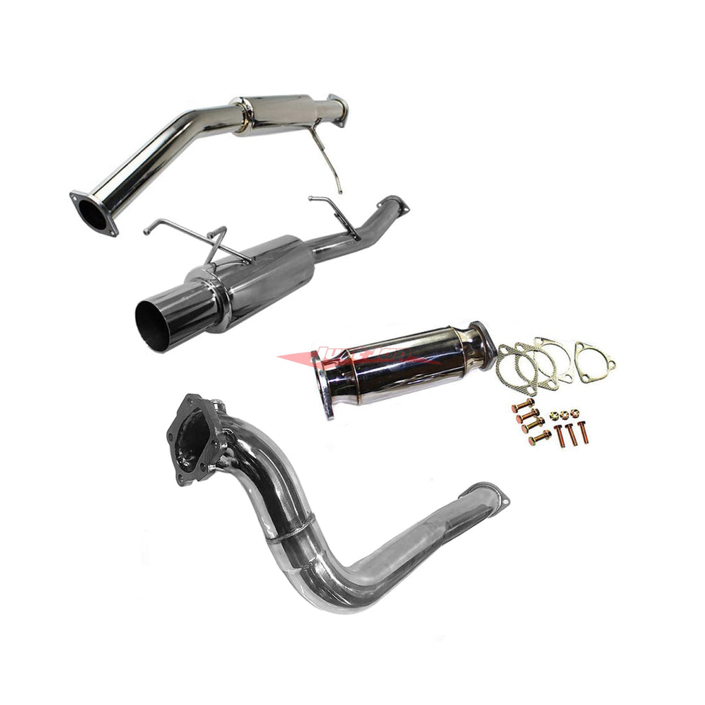 JJR Hyperflow Stainless Steel Exhaust (De-Cat Bundle D) fits Nissan S1 ...