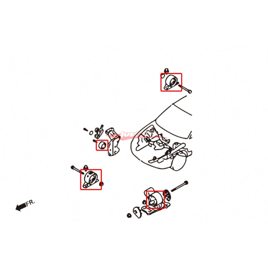 ZSS Hardened Engine Mount Set Fits Mitsubishi Evolution 5/6 CP9A – Just Jap
